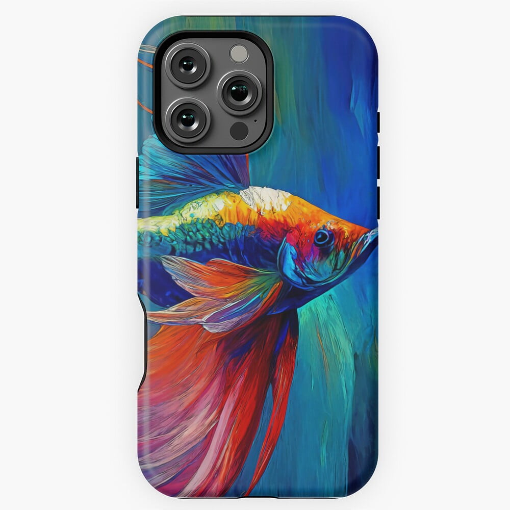 Beautiful Betta Siamese Fighting Fish Art Phone Case with iPhone 17 to ...