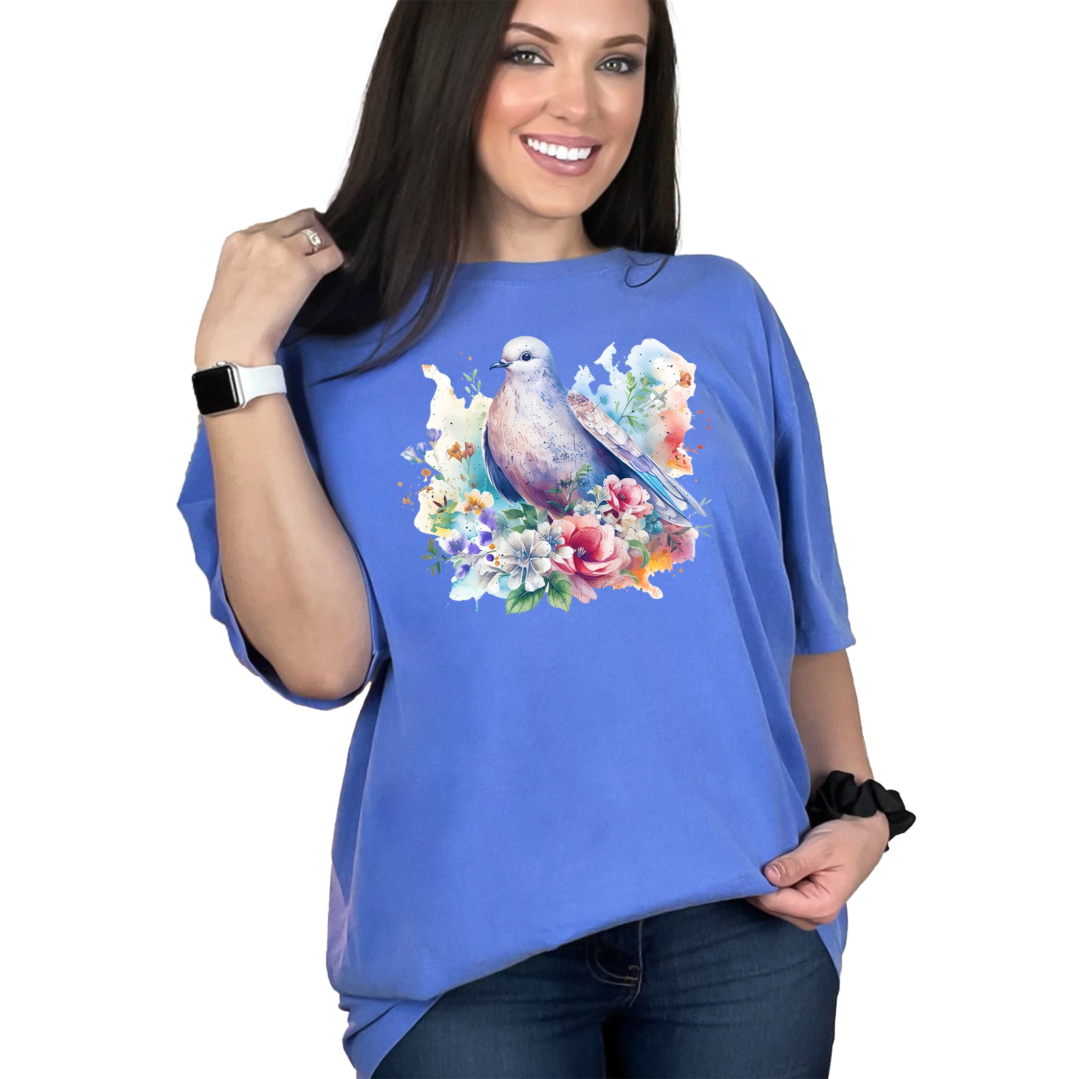 Beautiful Bird T-shirt, Unique Nature Graphic Tee, Artistic Bird and ...