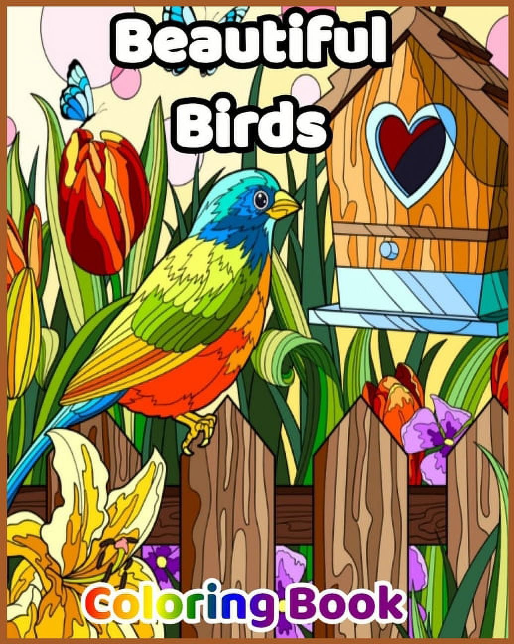 Beautiful Birds Coloring Book: : Coloring Book with 50 Relaxing Images ...