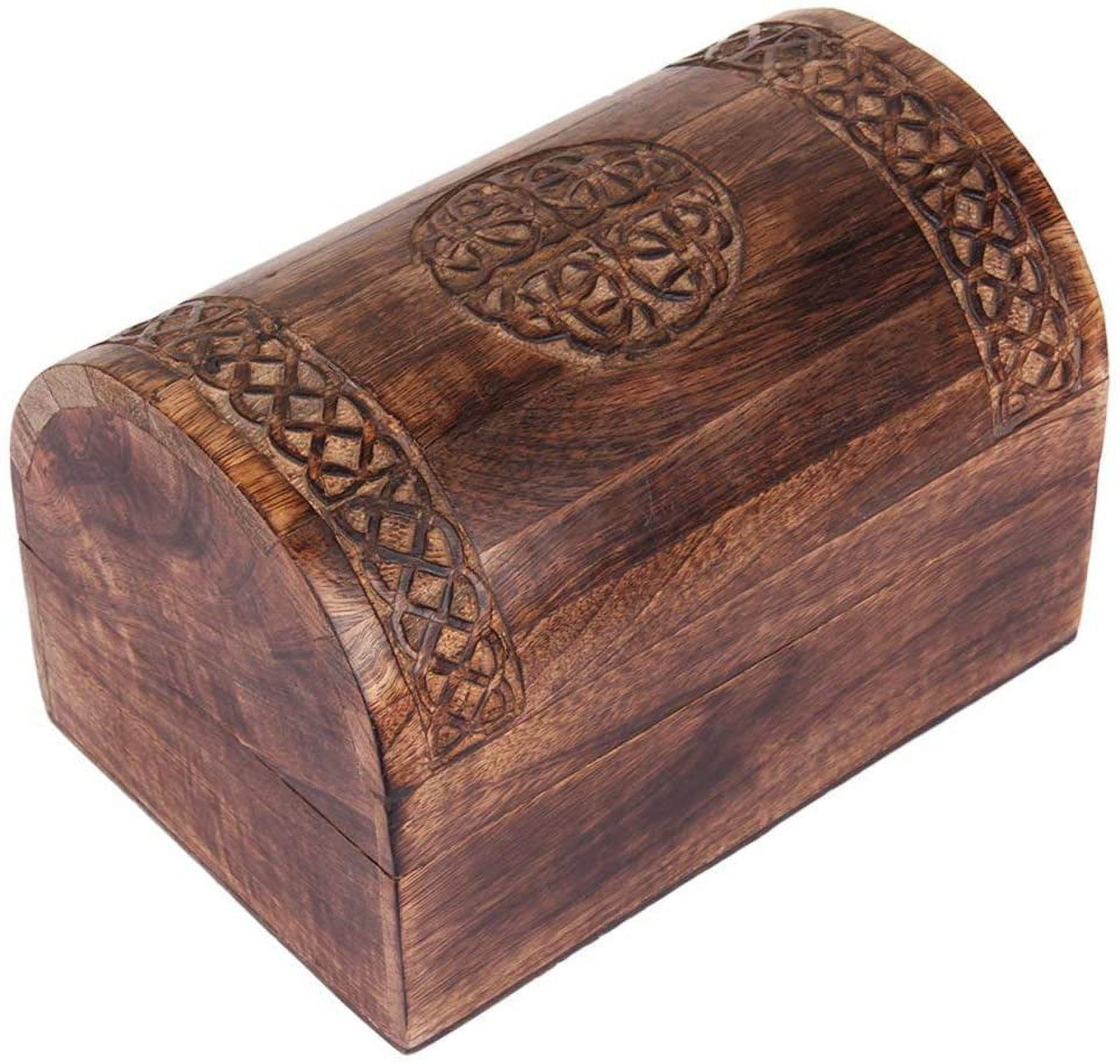 Beautiful Birthday Gift Ideas Handmade Decorative Wooden Jewelry Box With Celtic Carving Jewelry ...