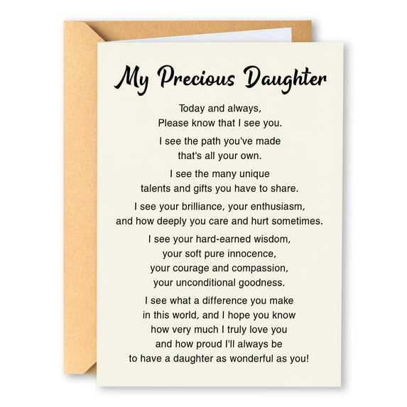 Beautiful Birthday Greeting Card for Daughter, Sentimental Keepsake ...
