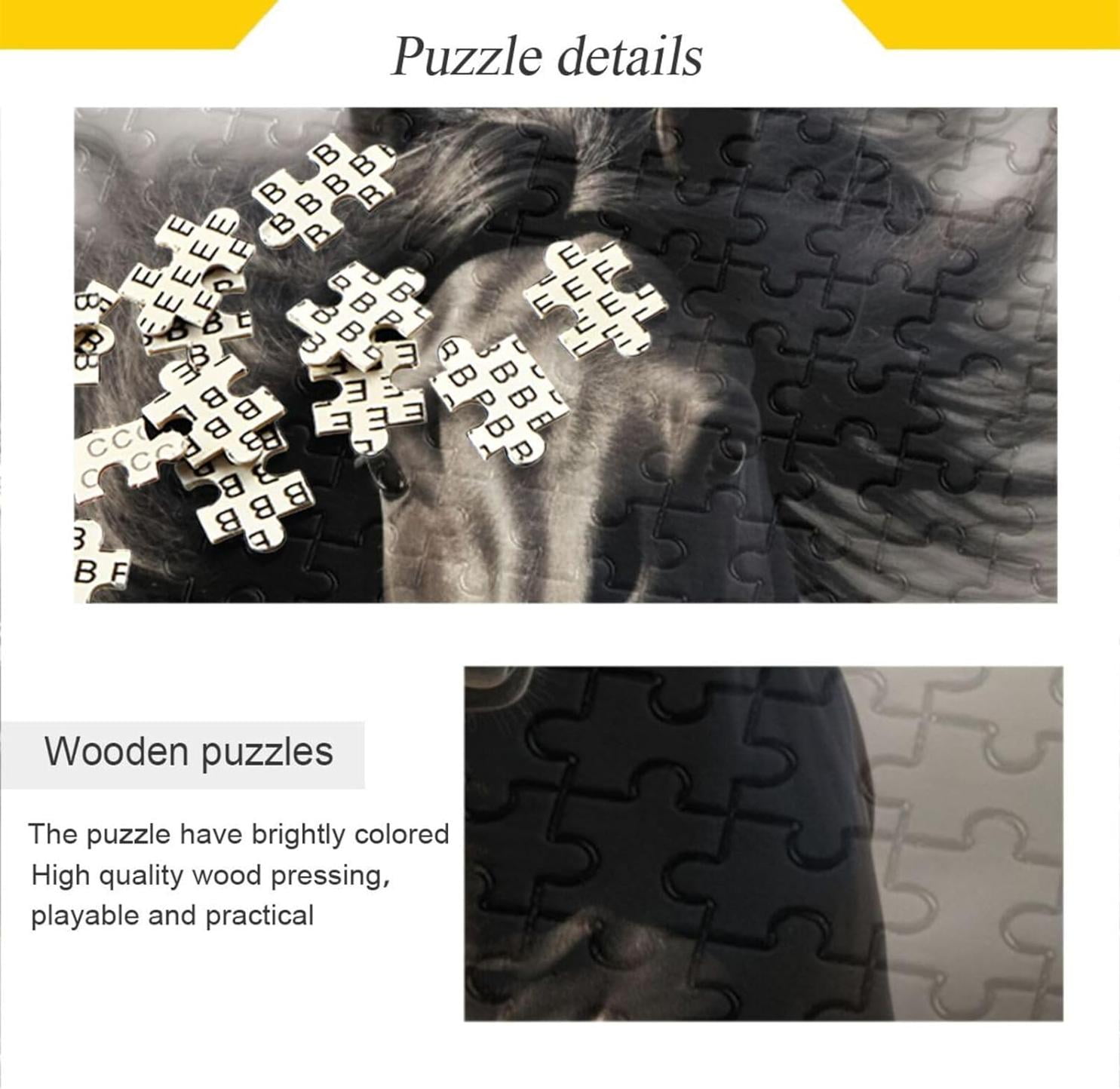 Beautiful Black Horse Jigsaw Puzzle, 1000 Pieces Paper Wood Composite ...