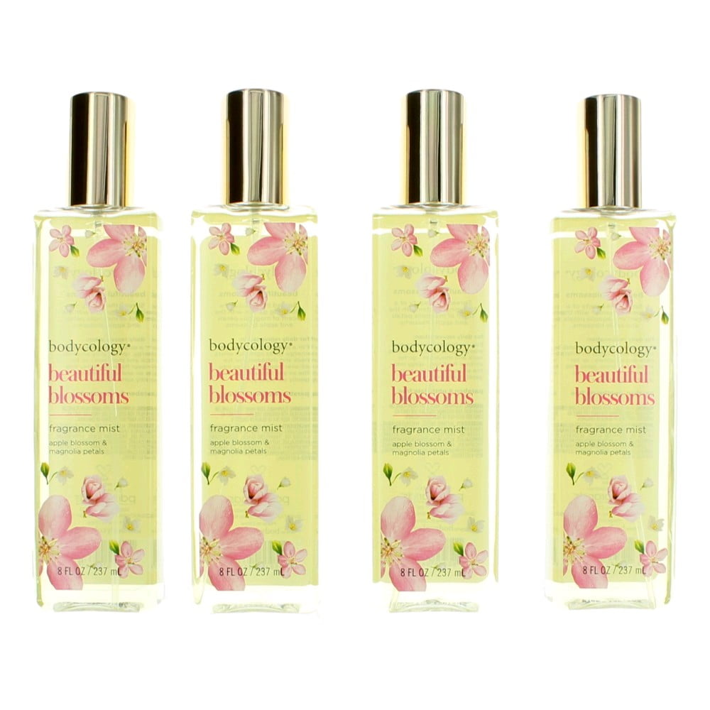 Bodycology Beautiful Blossoms, 4 Pack 8 oz Body Spray Fragrance Mist ...