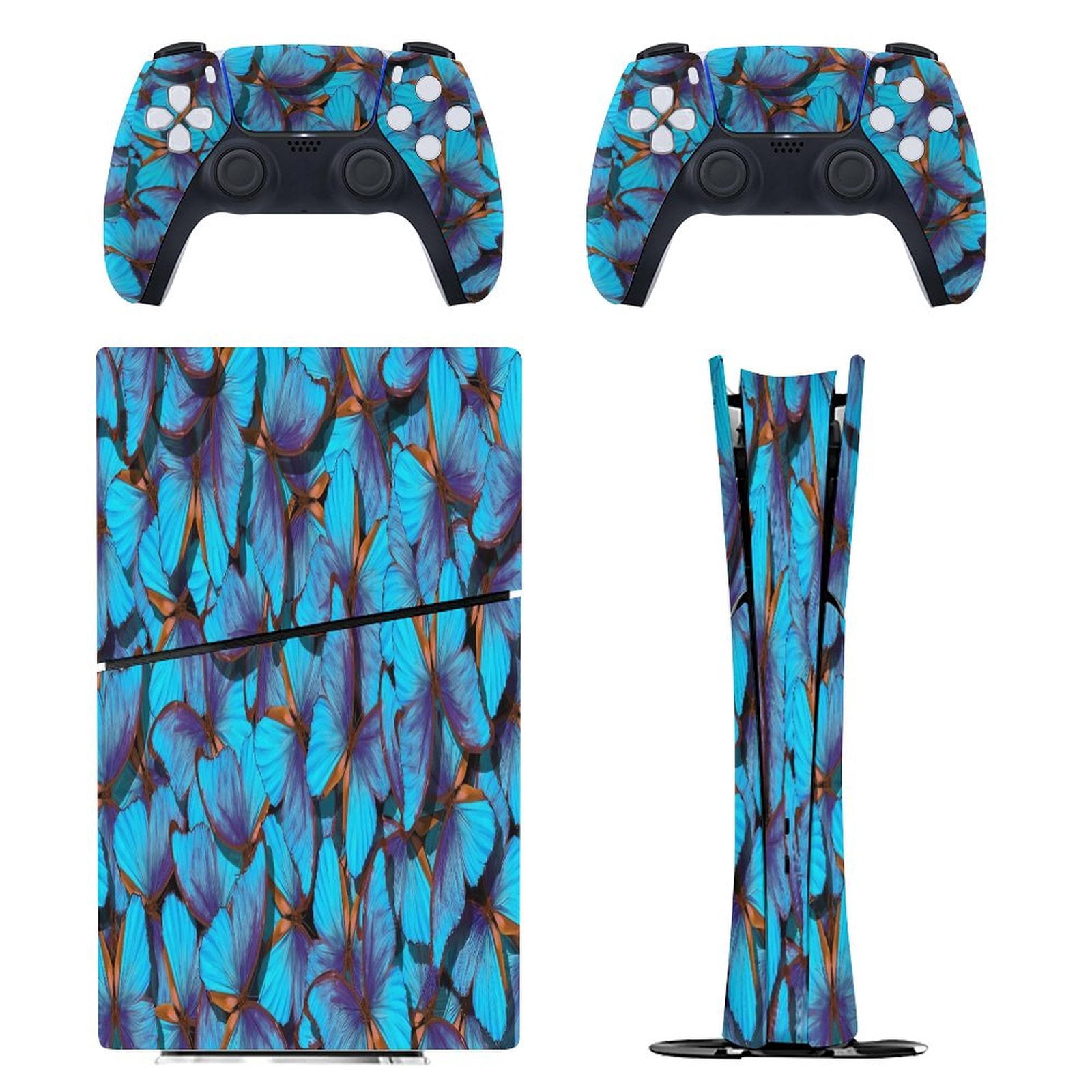 Beautiful Blue Different Butterflys PS5/PS5 Pro/PS5 Slim Digital Disc ...