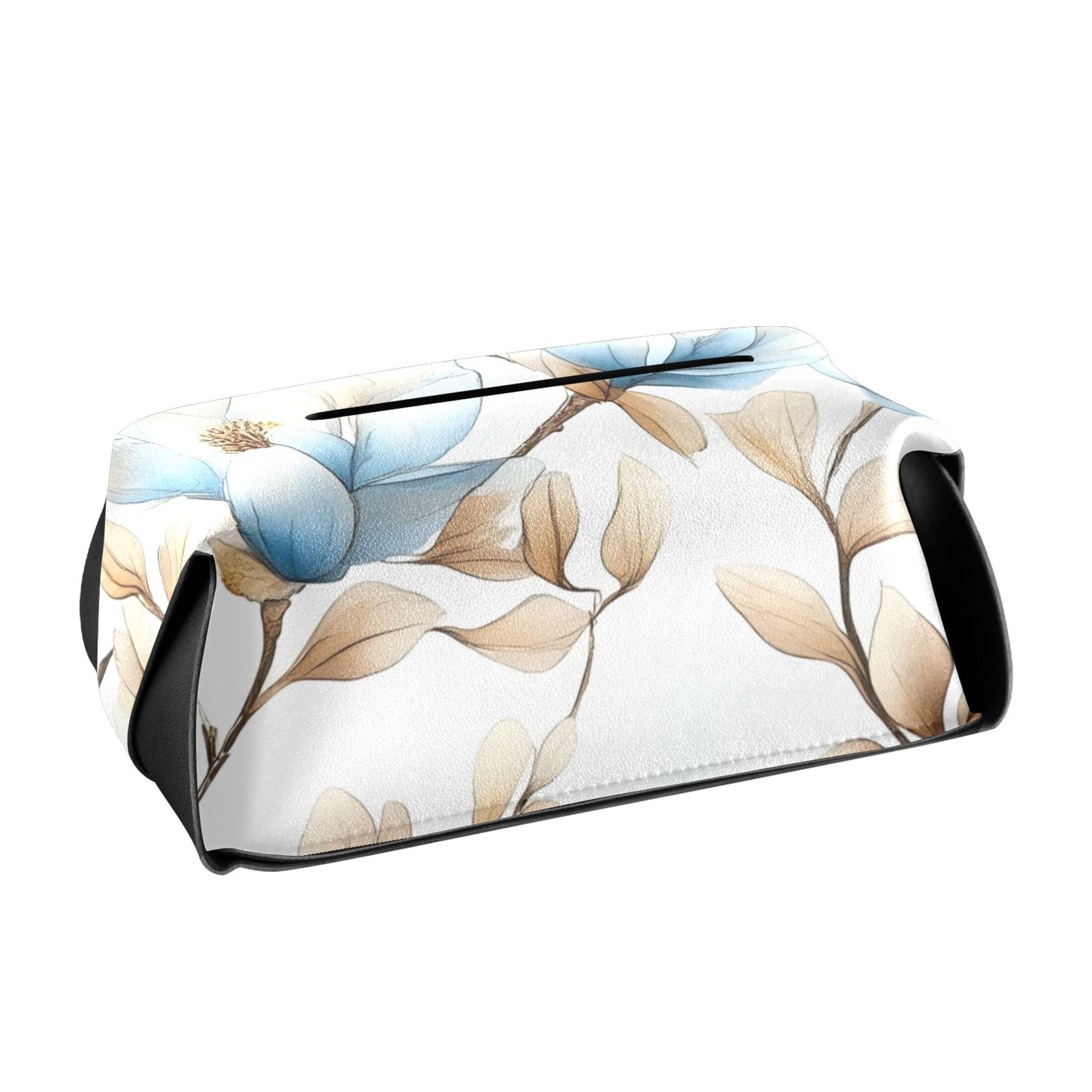 Beautiful Blue Magnolias Tissue Box Cover Leather Square Rectangle ...