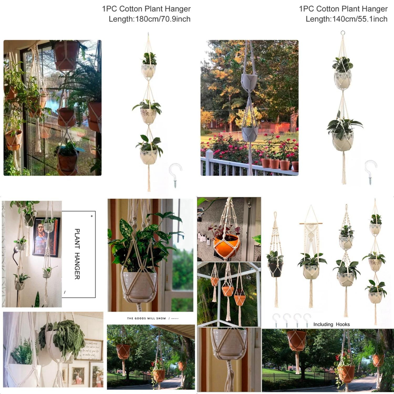 Beautiful Bohemian Style Vintage Macrame Hanging Plant Hanger - Unique ...