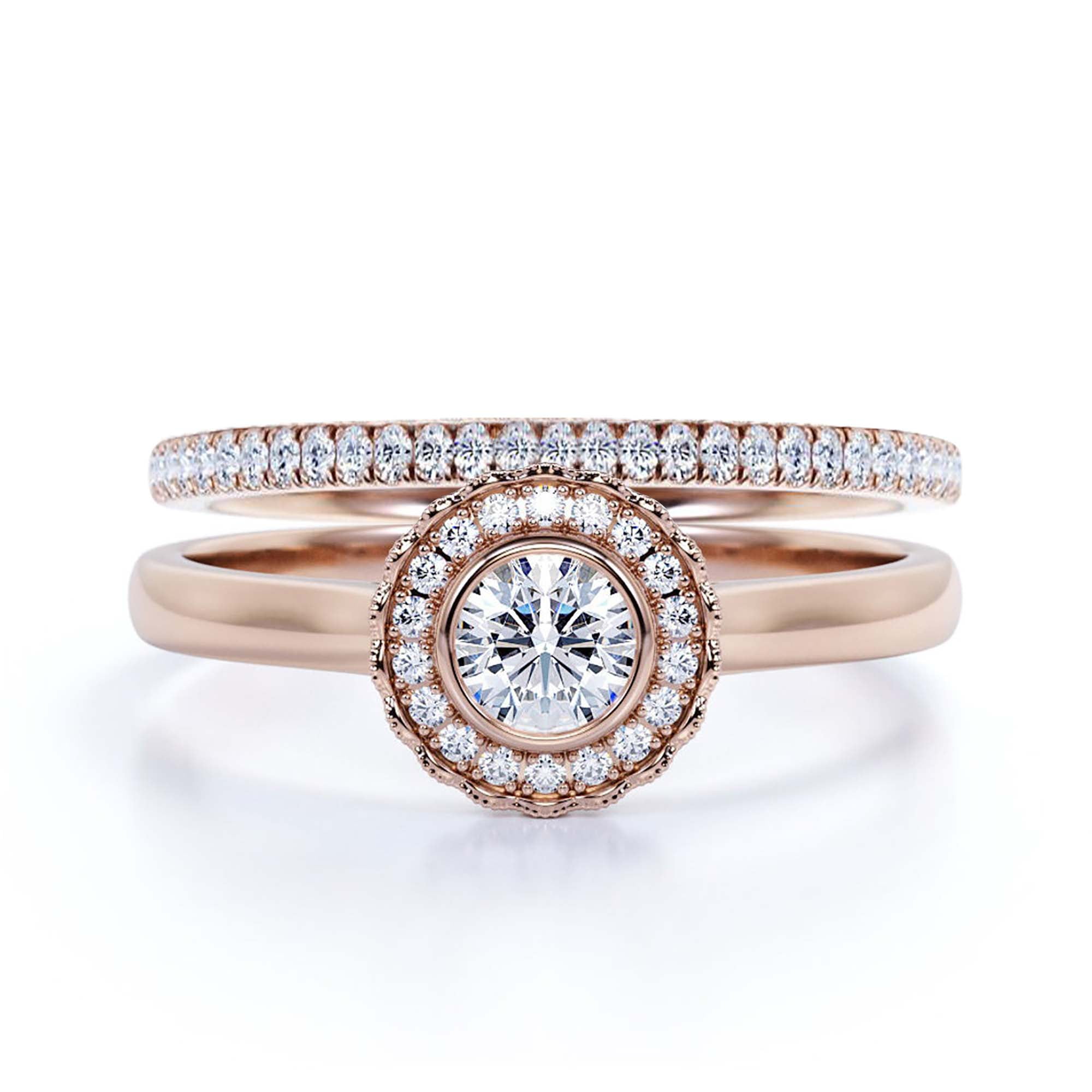 Beautiful Boho & hippie 1.60 Carat Round Cut Antique Diamond Moissanite ...