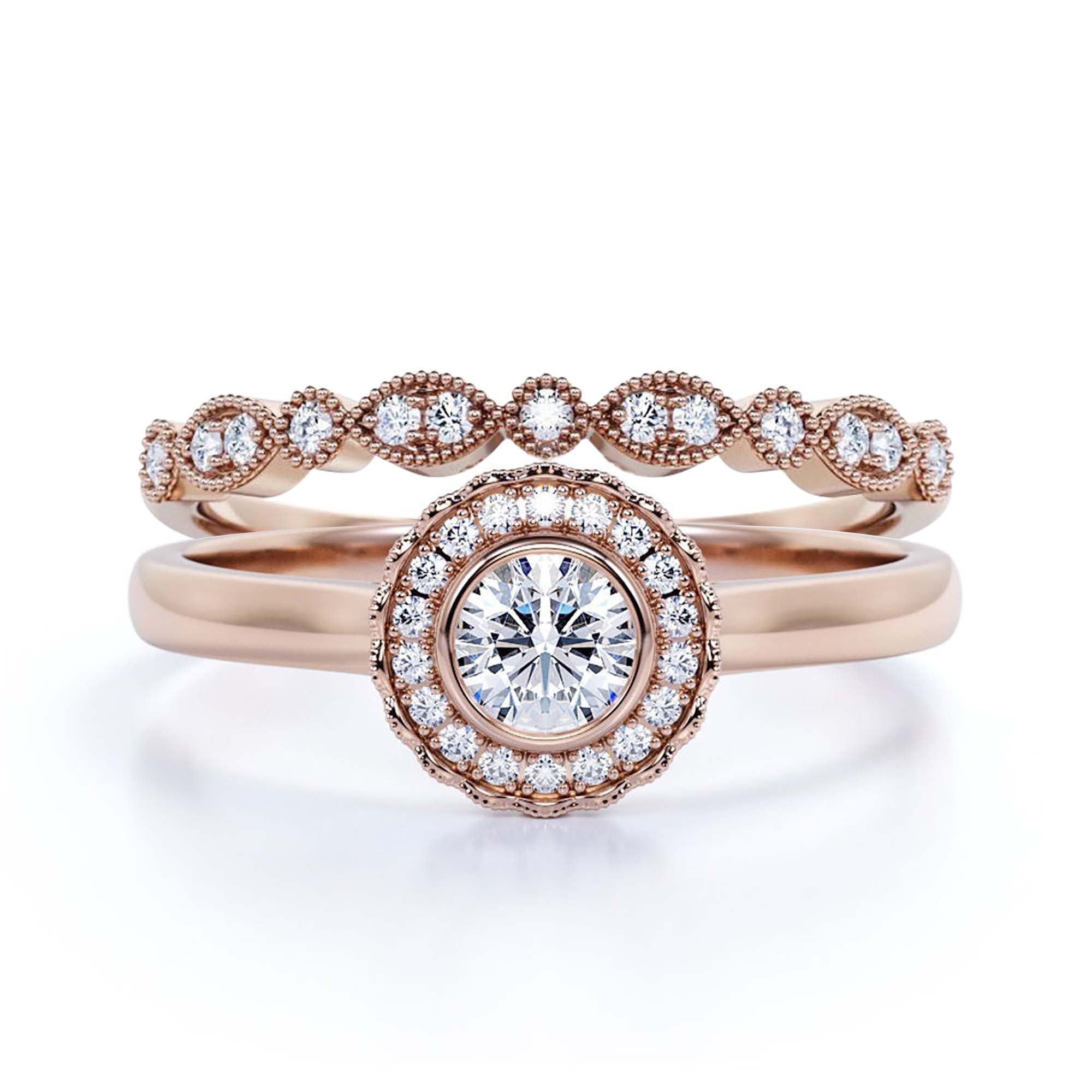 Beautiful Boho & hippie 1.60 Carat Round Cut Antique Diamond Moissanite ...