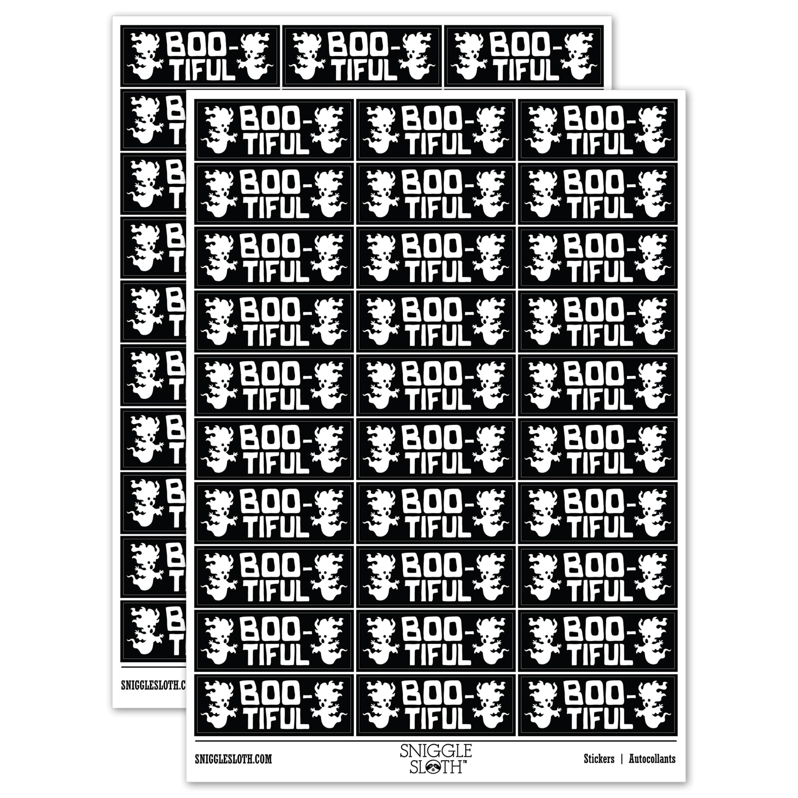 Beautiful Boo-tiful Ghosts Teacher Student School Sticker Set - Black ...