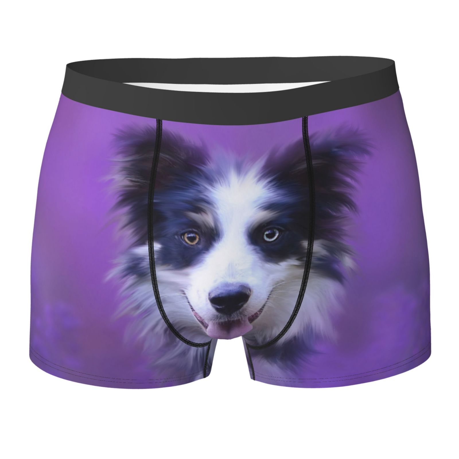 Beautiful Border Collie Puppy Underwear For Men,Soft Boxer Briefs ...