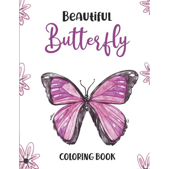 Beautiful Butterfly Coloring Book: Relaxing Designs, Patterns, And ...