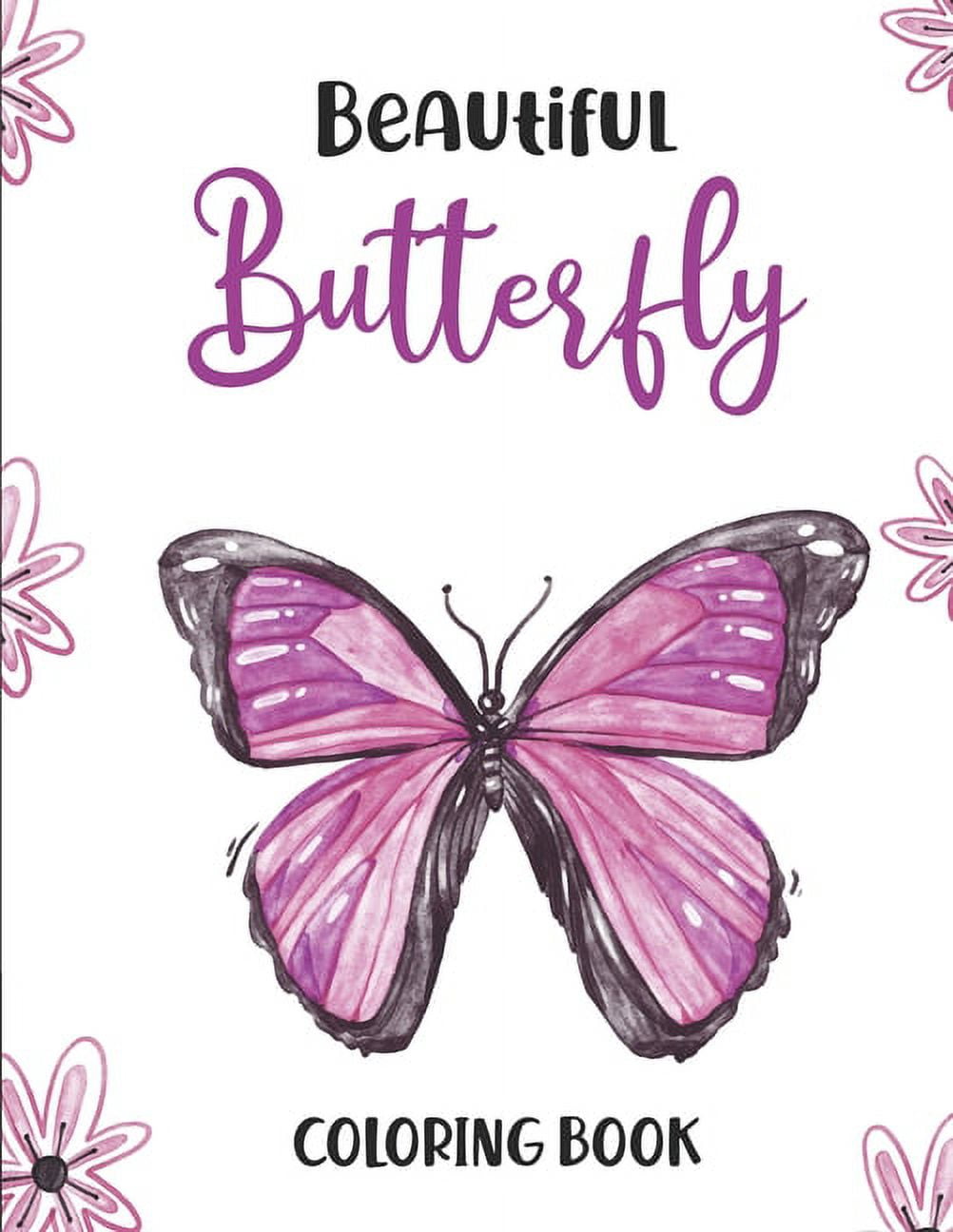 Beautiful Butterfly Coloring Book: Relaxing Designs, Patterns, And ...