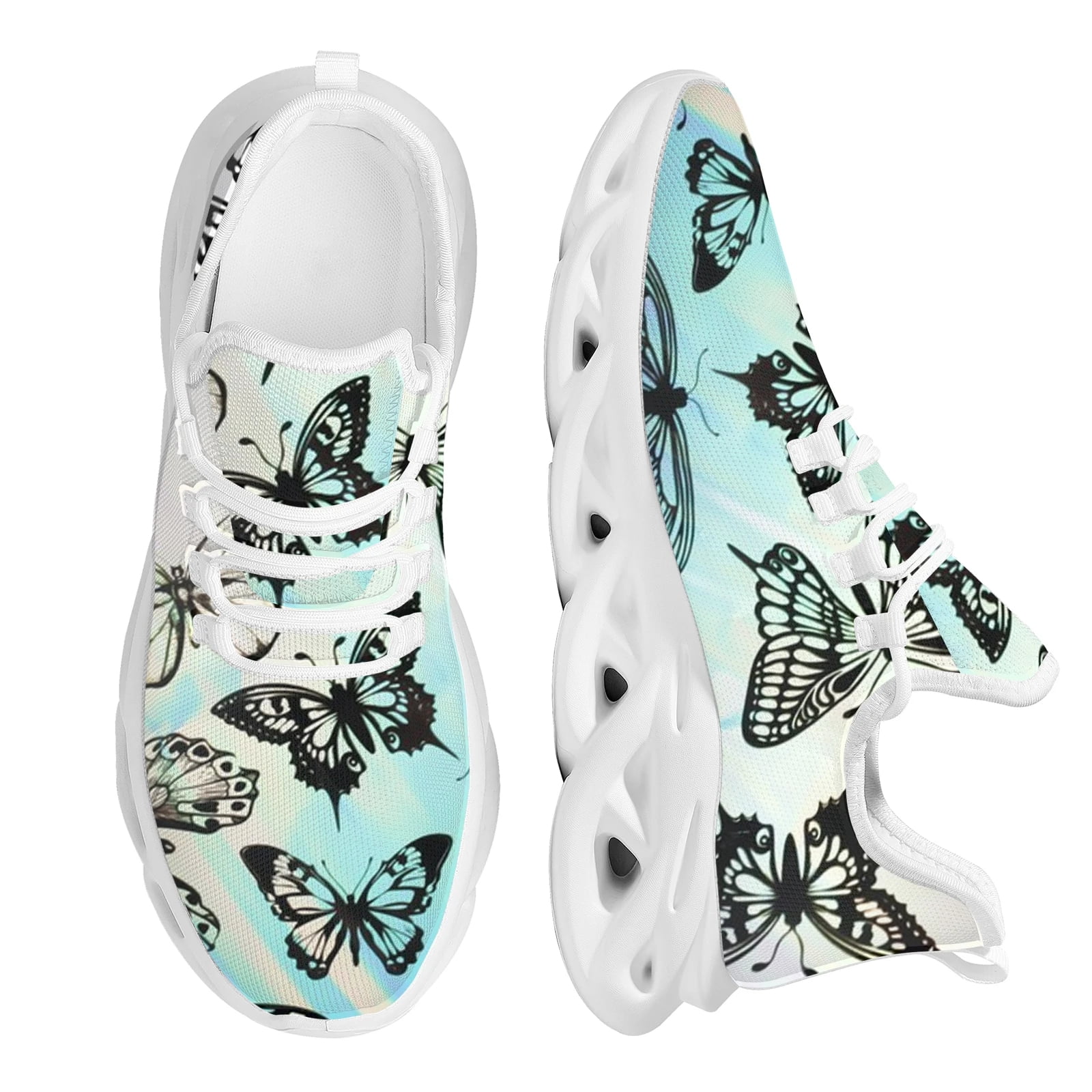 Beautiful Butterfly Design Women's Shoes Monarch Butterfly Knitted ...