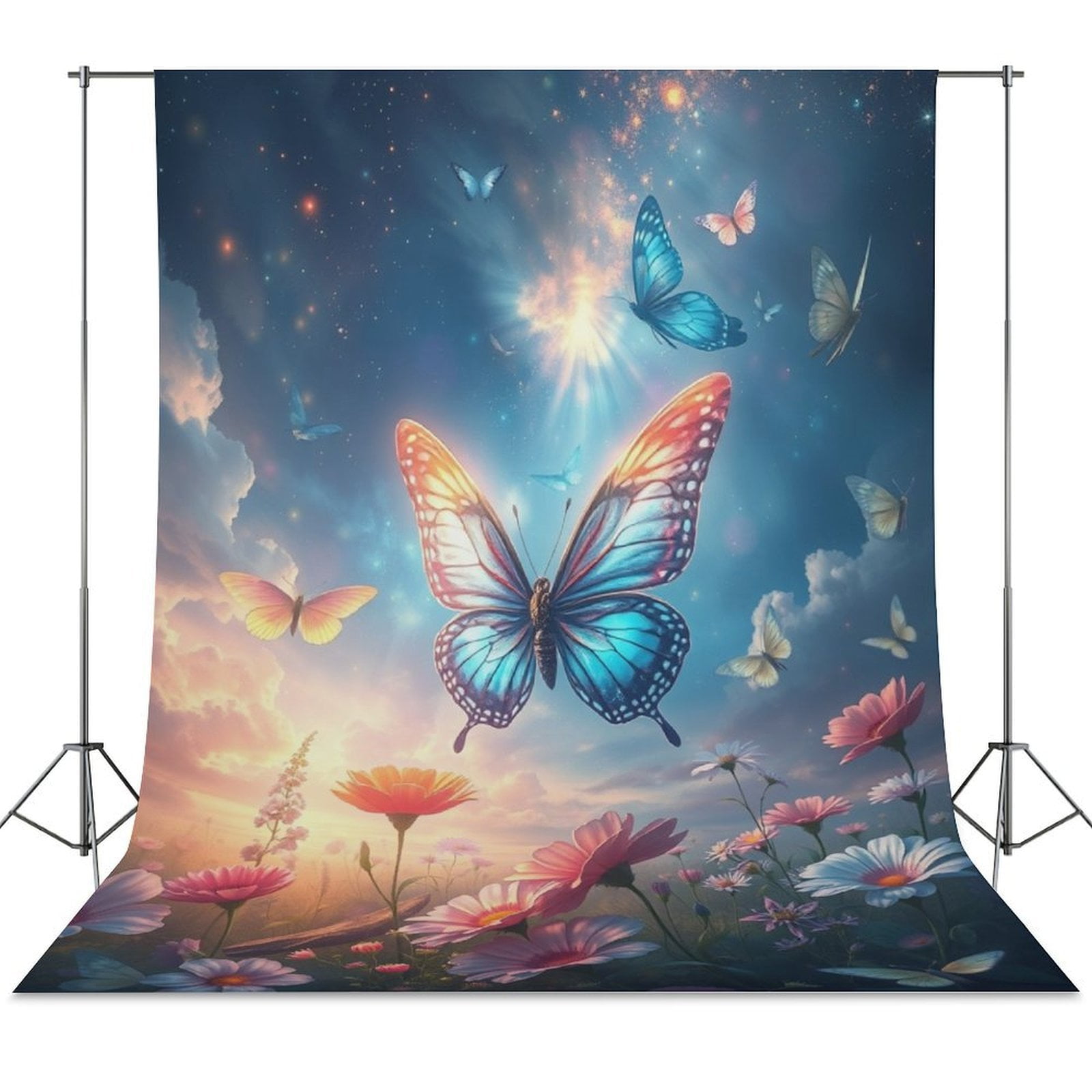 Beautiful Butterfly Flowers Sky Decorations BackdropPortrait ...