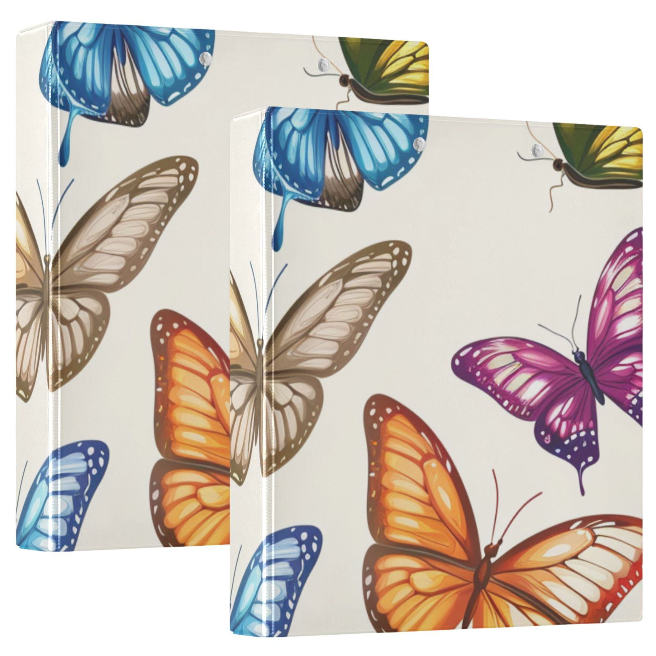 Beautiful Butterfly Hardcover 3 Ring Binder 1.5 inch Round Rings with ...