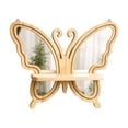 Beautiful Butterfly Shape Acrylic Mirror Wall Flowerpot Storage Rack ...