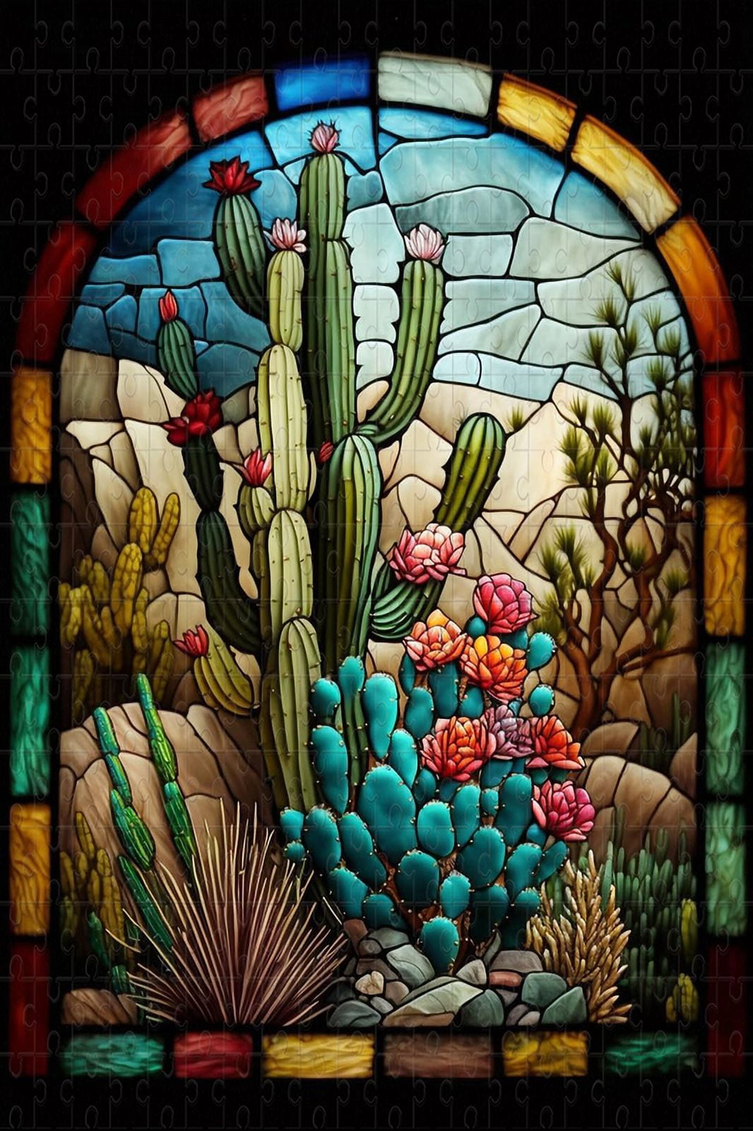 Beautiful Cactus 500 Piece Puzzle Fun And Challenging Activity With ...