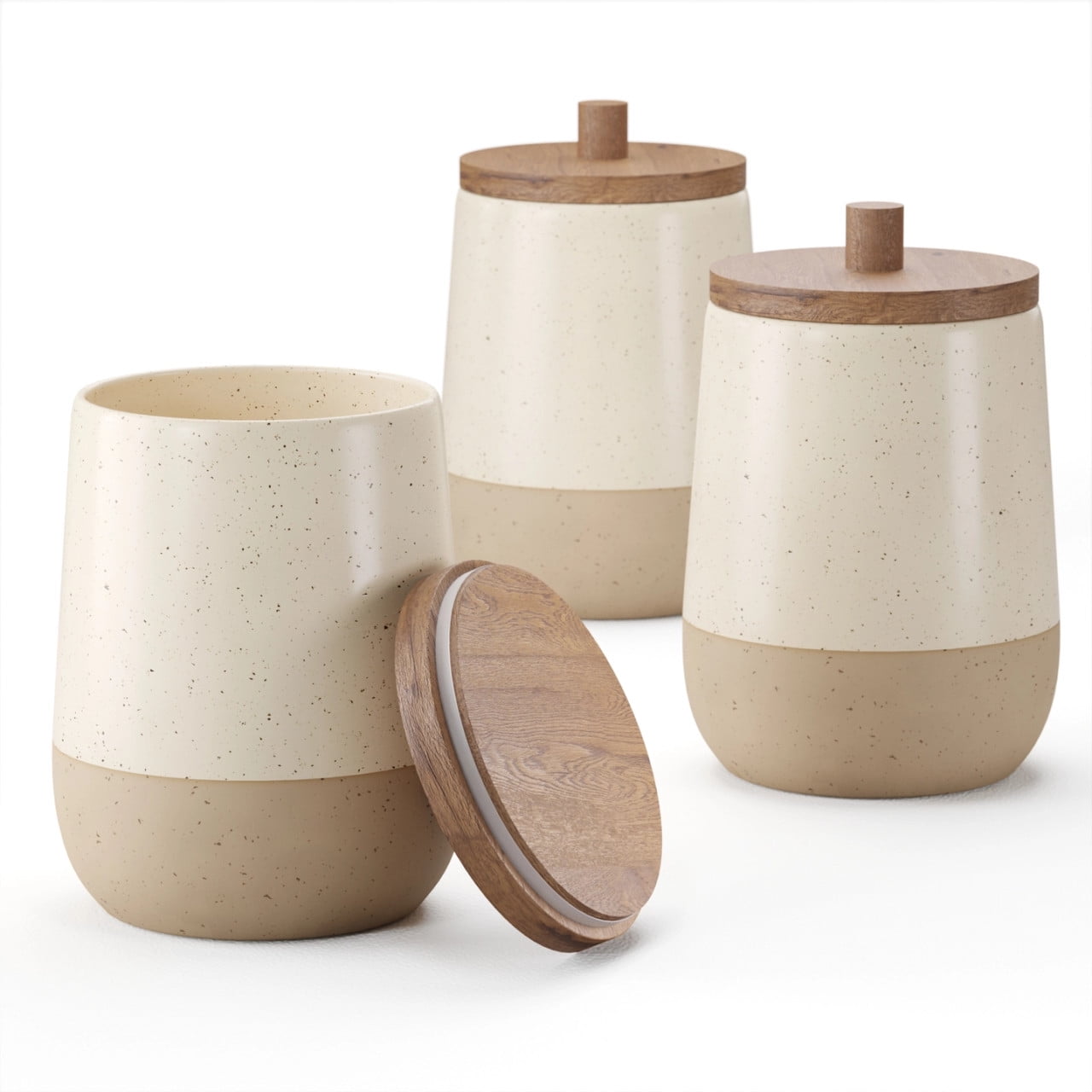 Beautiful Ceramic Canister Set of Three - Walmart.com
