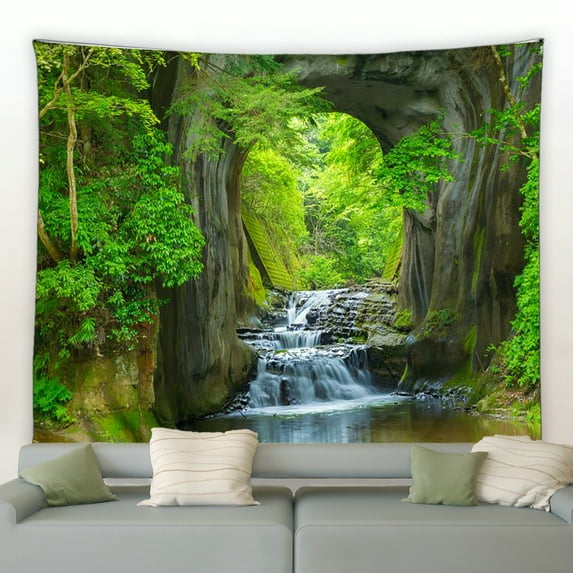Beautiful Charming Natural Forest Landscape Large Tapestry Wall Hanging ...