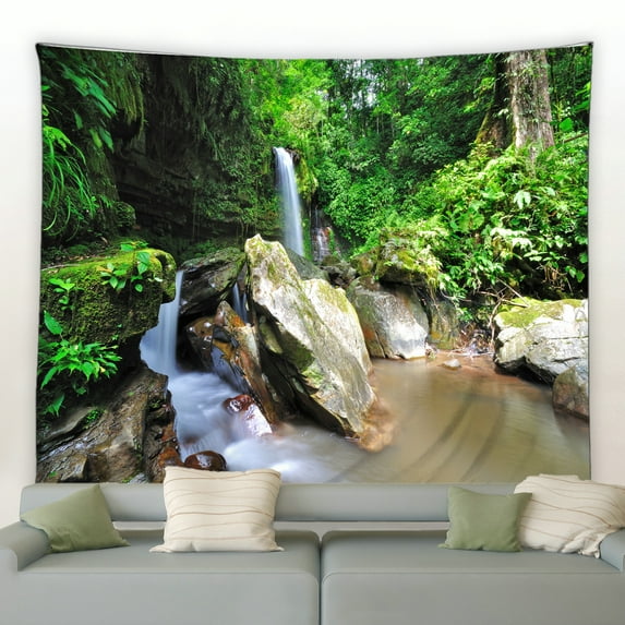 Beautiful Charming Natural Forest Landscape Large Tapestry Wall Hanging ...