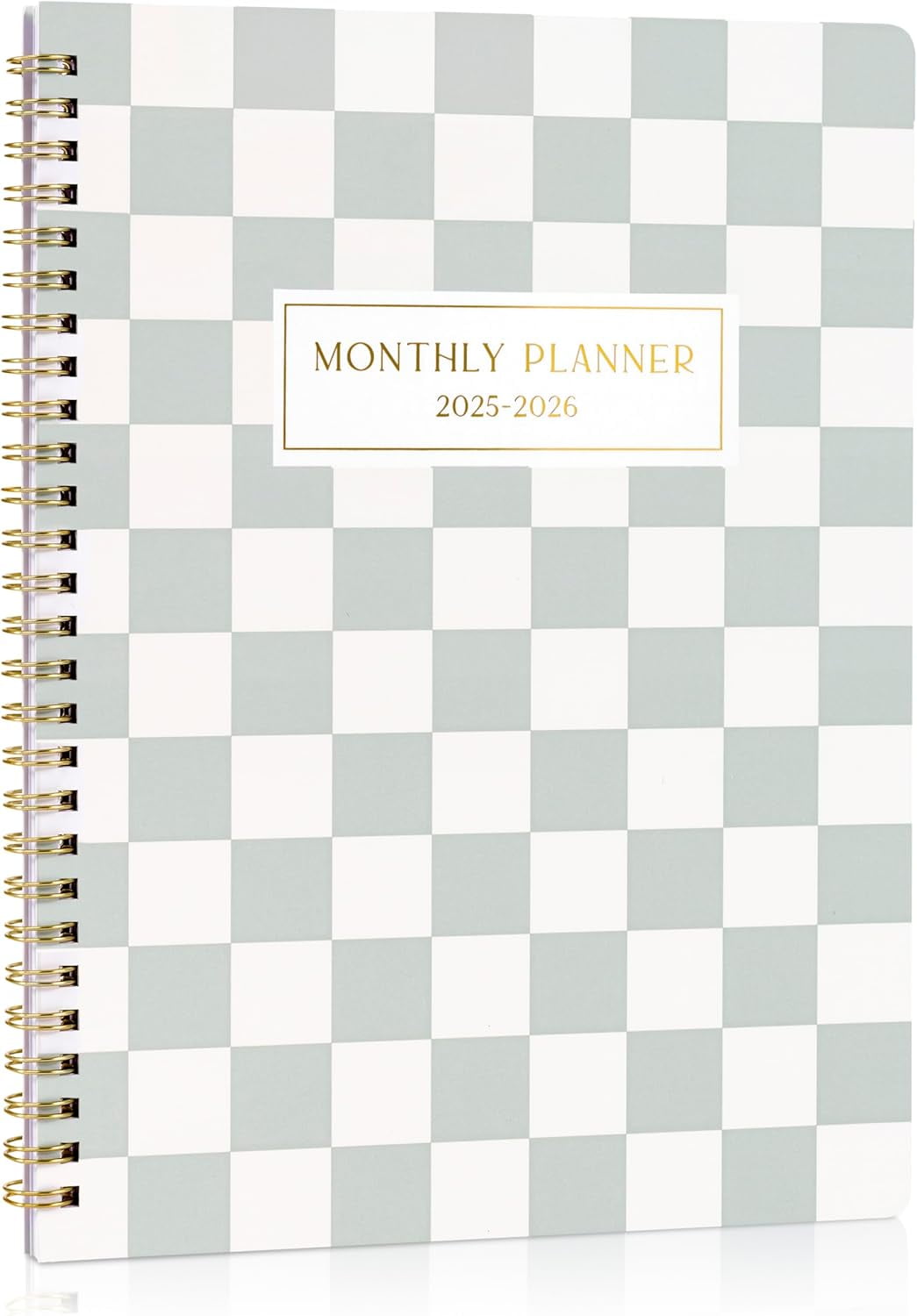 Beautiful Checkered 2025-2026 Monthly Planner and Calendar Book - To Do ...