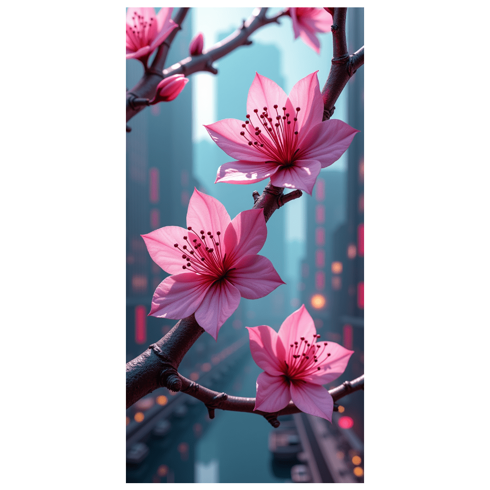 Beautiful Cherry Blossom Themed Backdrop Banner Spring Festival ...