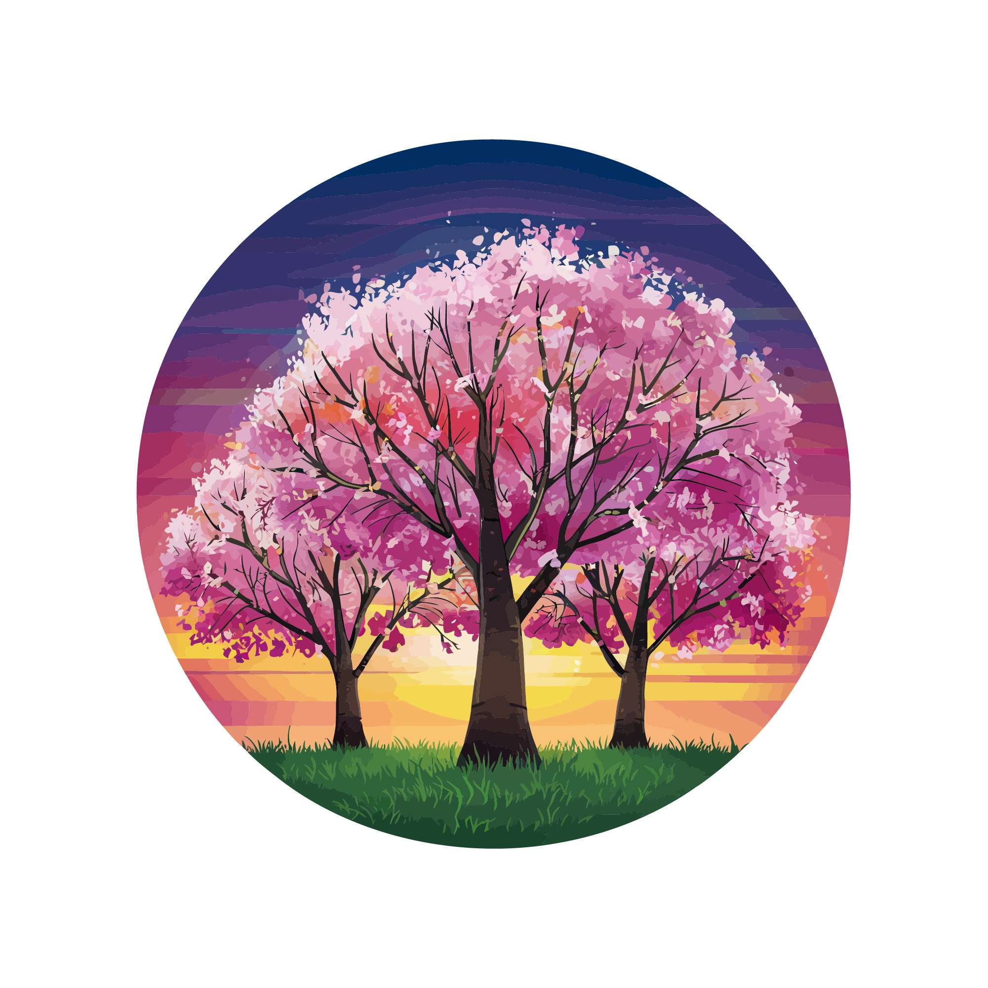Beautiful Cherry Blossom Tree Spring Outdoor Scenes Wall Art Sticker ...