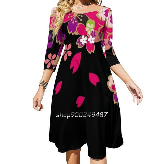 Beautiful Cherry Blossoms Of Japan 3 Evening Party Dresses Midi Sexy ...