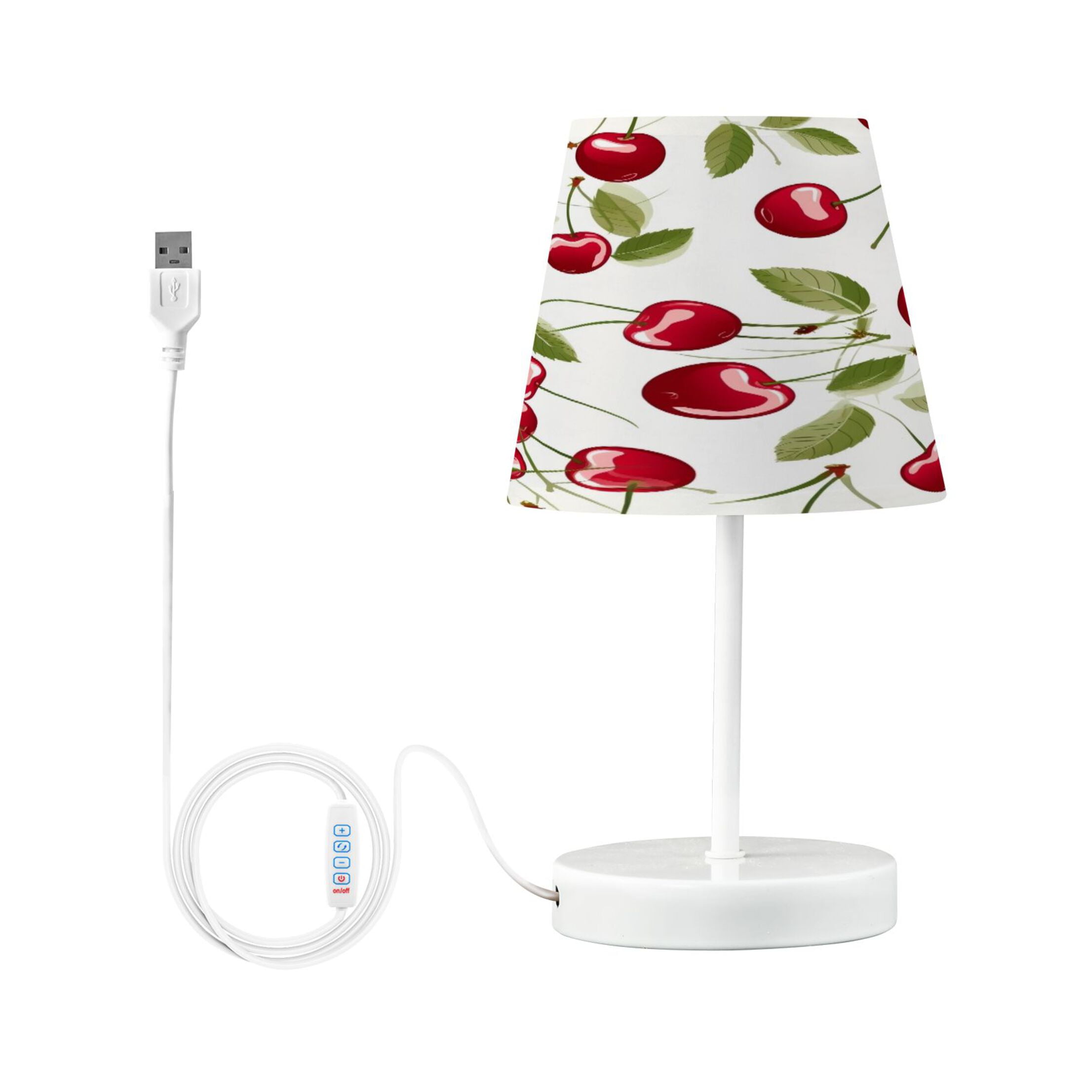 Beautiful Cherry Fruits Desk Lamp LED Table Nightstand Lamps with 3 ...