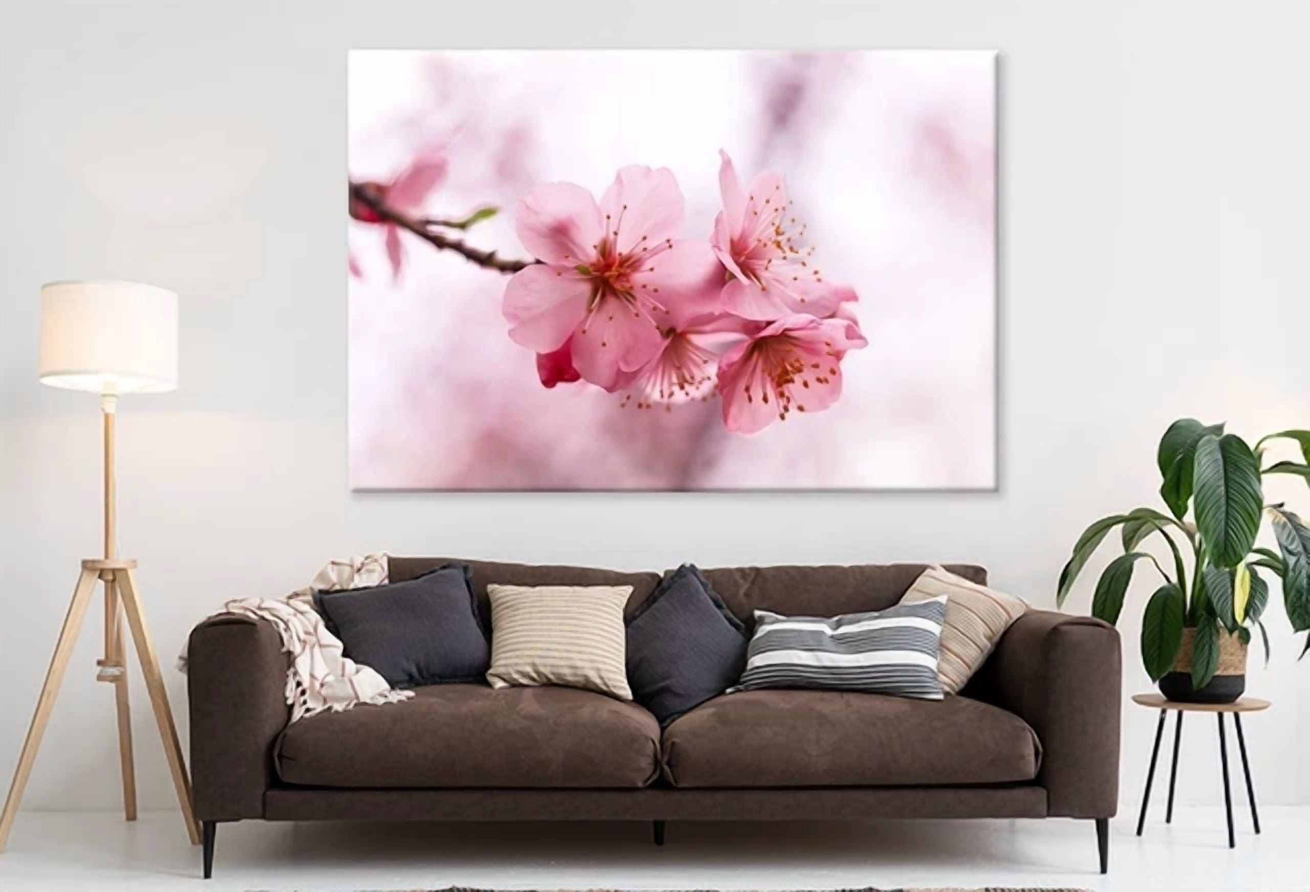 Beautiful Cherry Pink Blossom Nature Wall Art Home Decor Vintage Gift ...