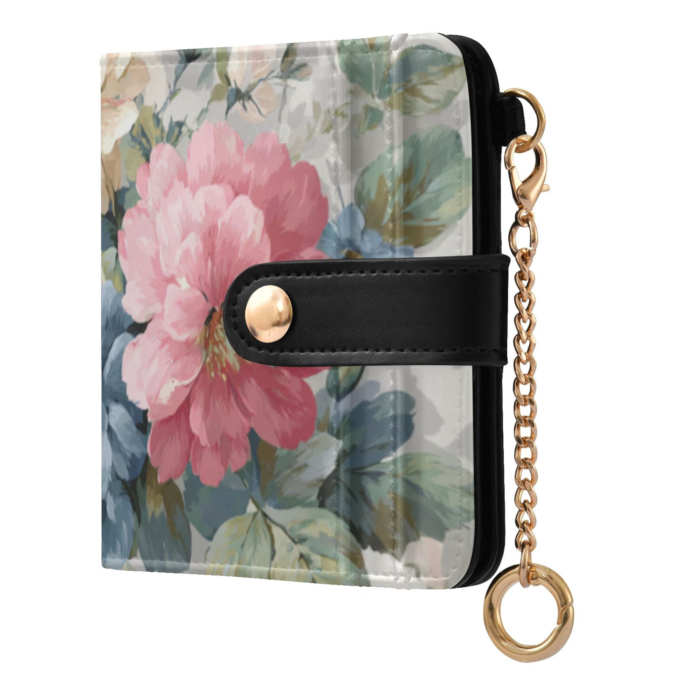 Beautiful Chic Florals with Pastel Colors Women's Wallet PU Leather ...