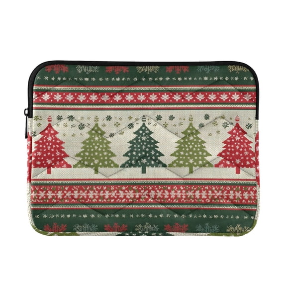 Beautiful Christmas Pattern with Tree and Snowflakes Quilted Laptop ...