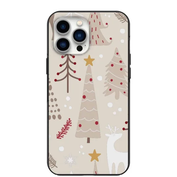 Beautiful Christmas Trees and Deer Holiday Phone Case for 17 16 15 14 ...