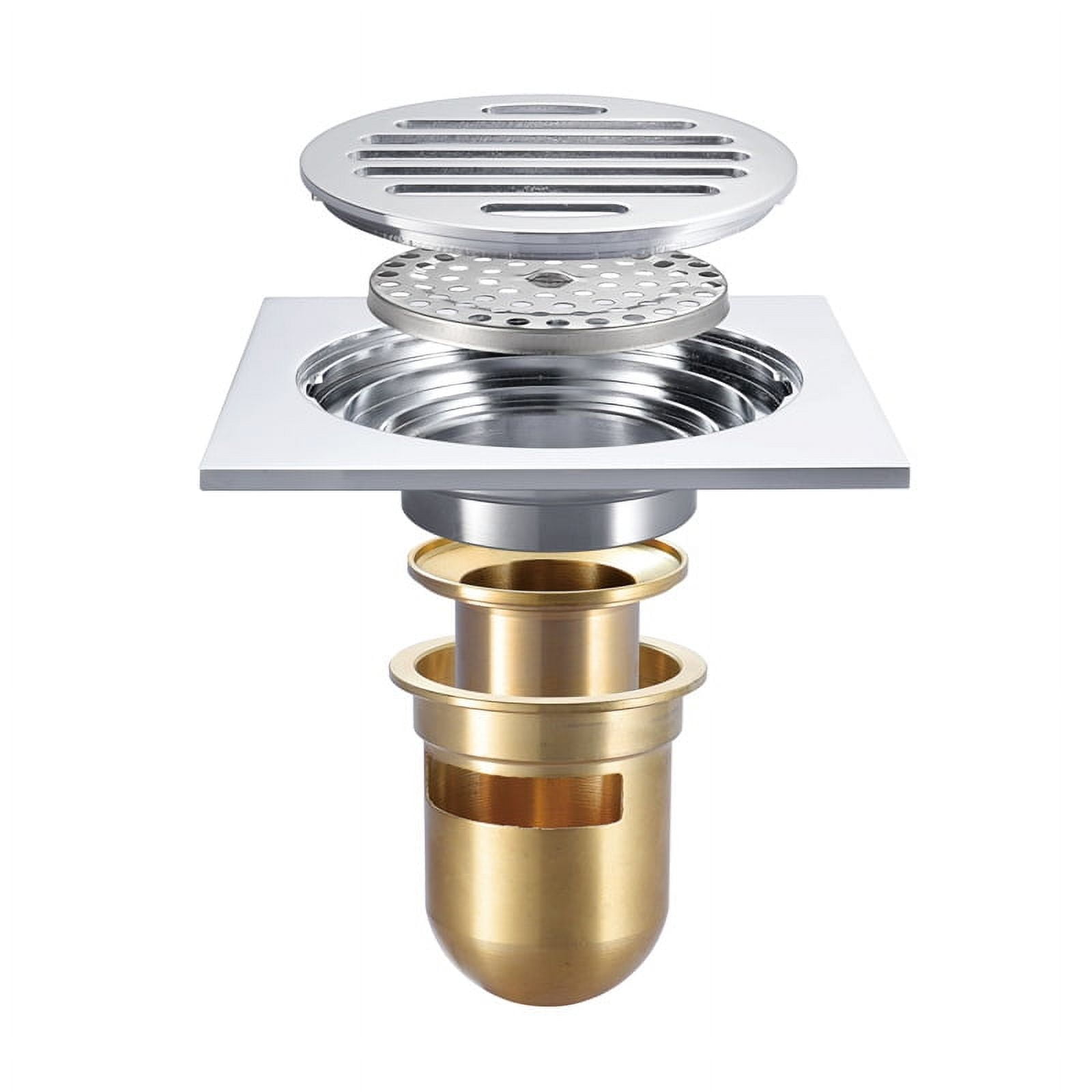 Beautiful Chrome Finish Floor Drain, Square Shower Drain Suitable For ...