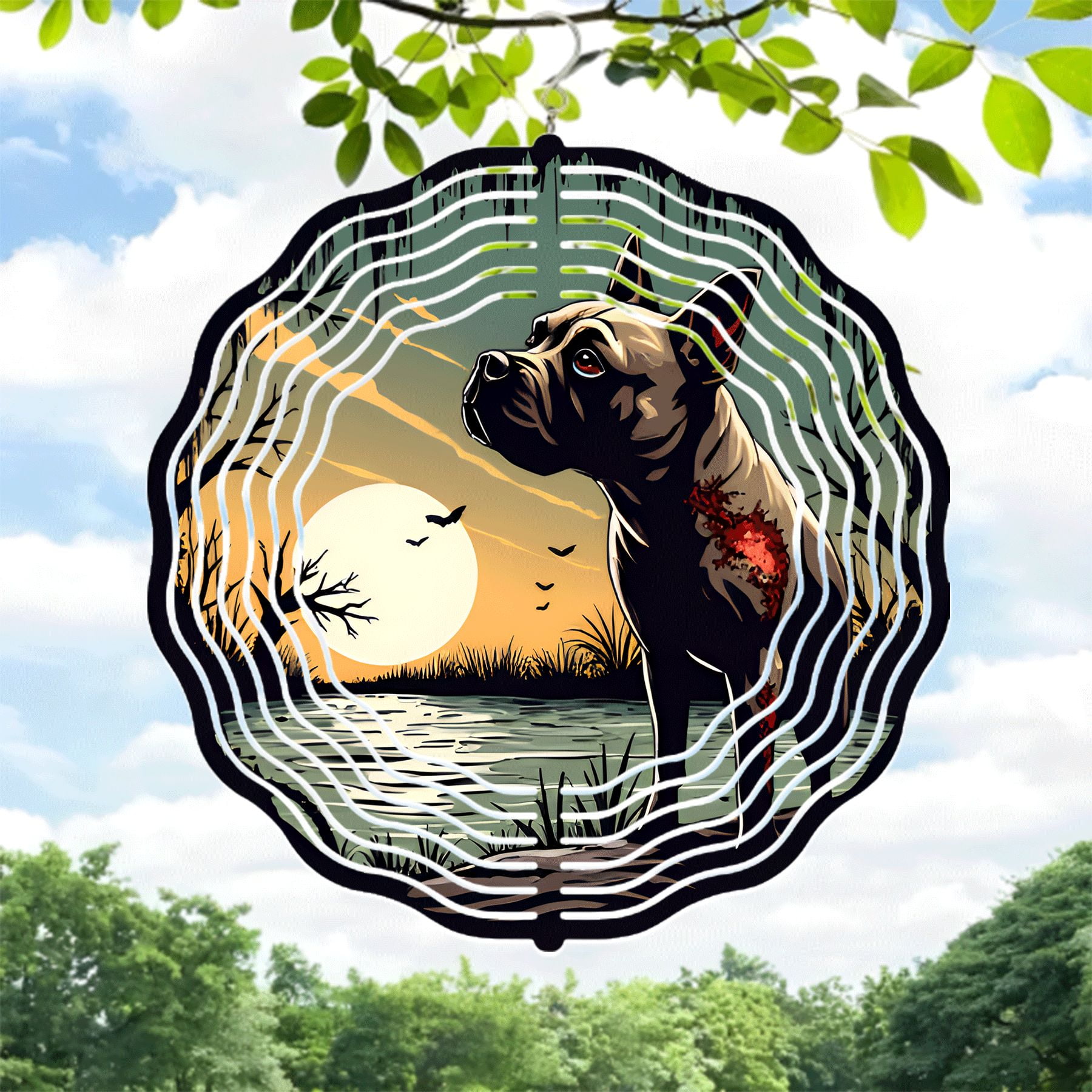 Beautiful Circular Metal Wind Spinner with Radial Pattern - Perfect for ...