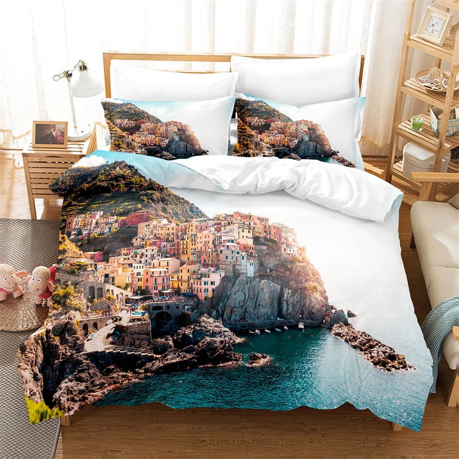 Beautiful Coastline City Duvet Cover Set 3d Digital Printing Sea ...
