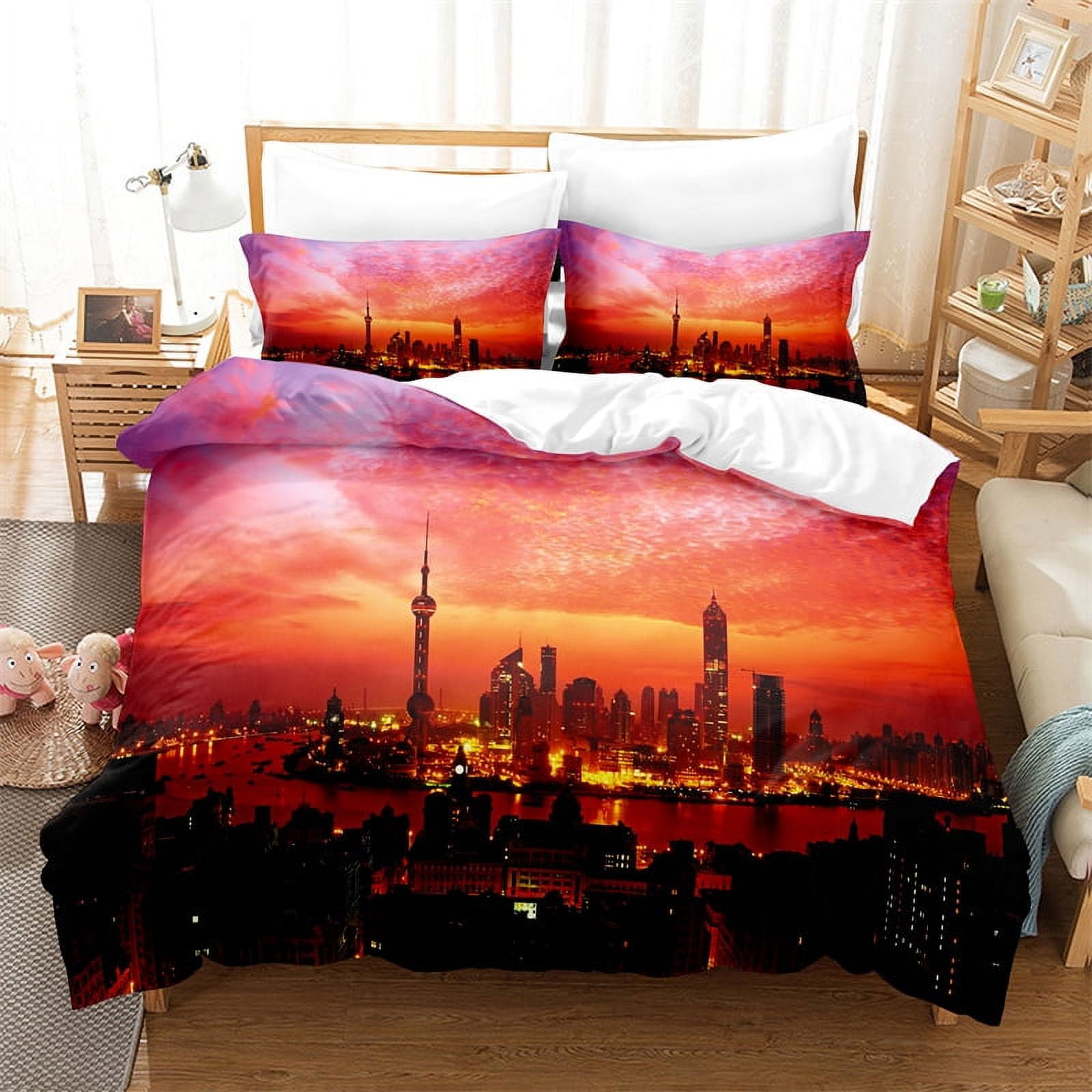 Beautiful Coastline City Duvet Cover Set 3d Digital Printing Sea ...