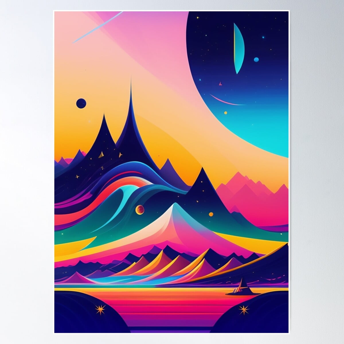 Beautiful Colorful Abstract Vector Illustration Digital Art Curls And ...