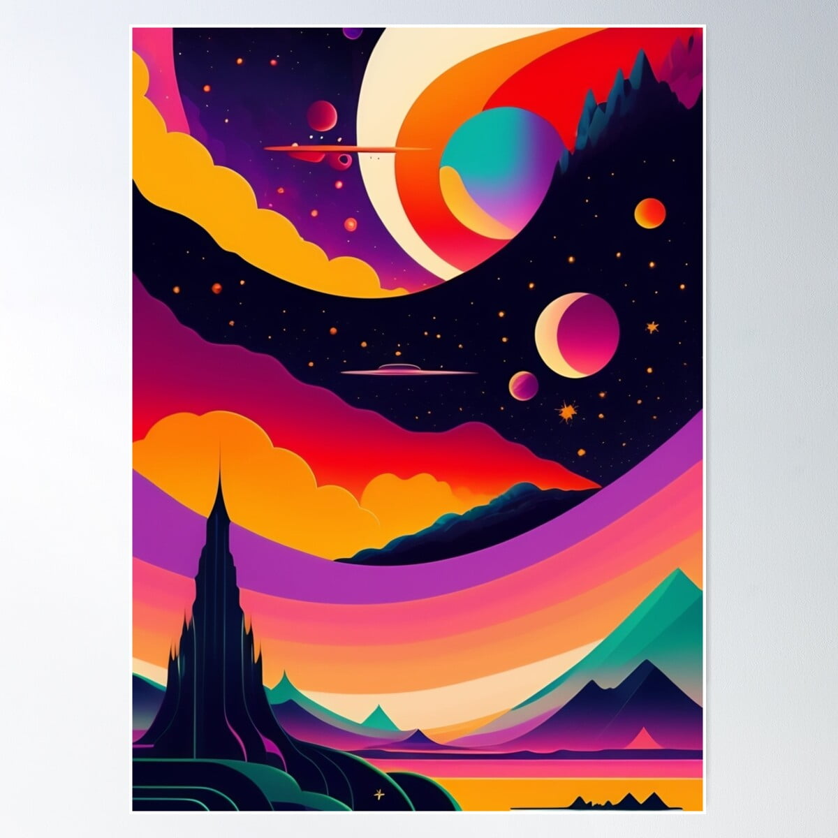 Beautiful Colorful Abstract Vector Illustration Digital Art Curls And ...