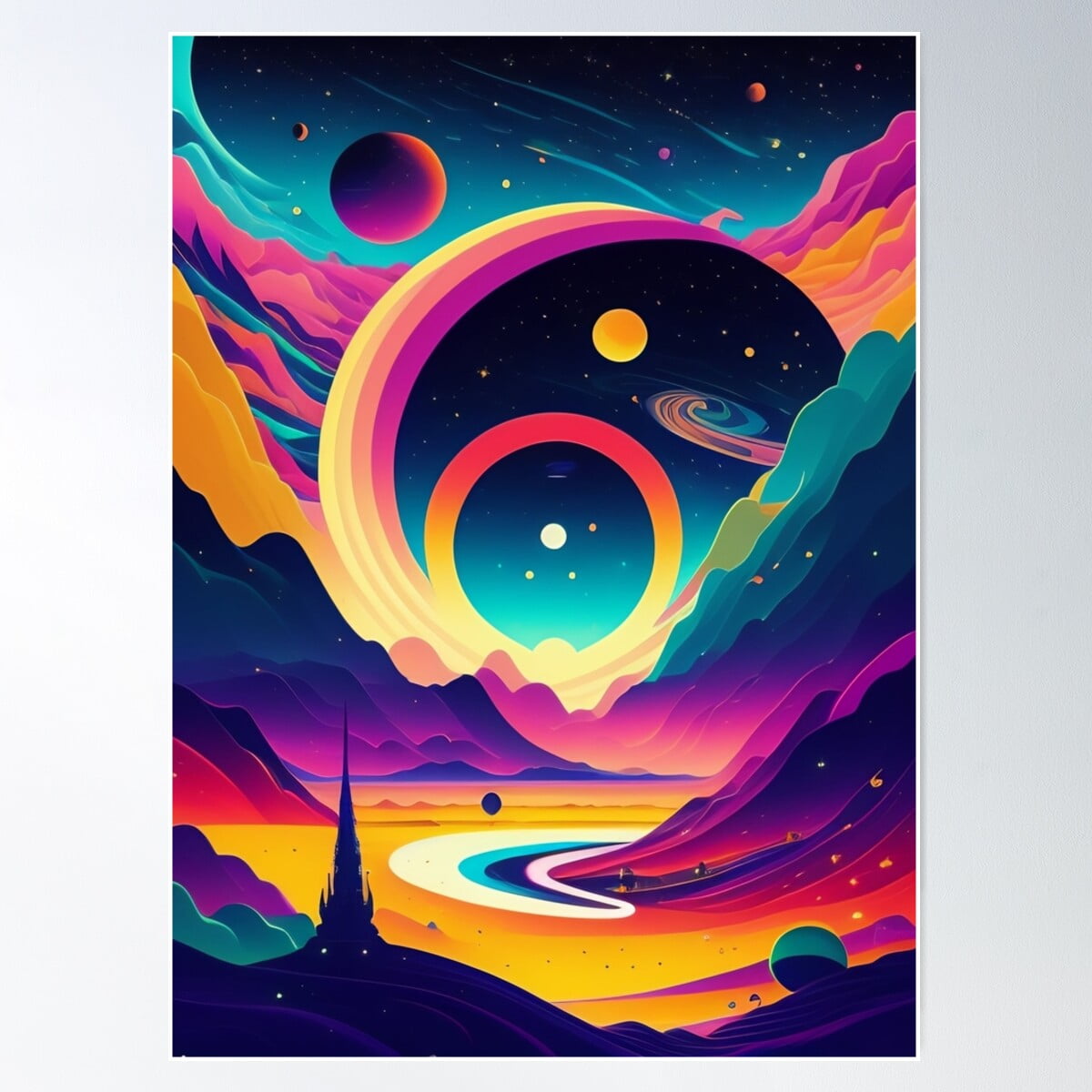 Beautiful Colorful Abstract Vector Illustration Digital Art Curls And ...