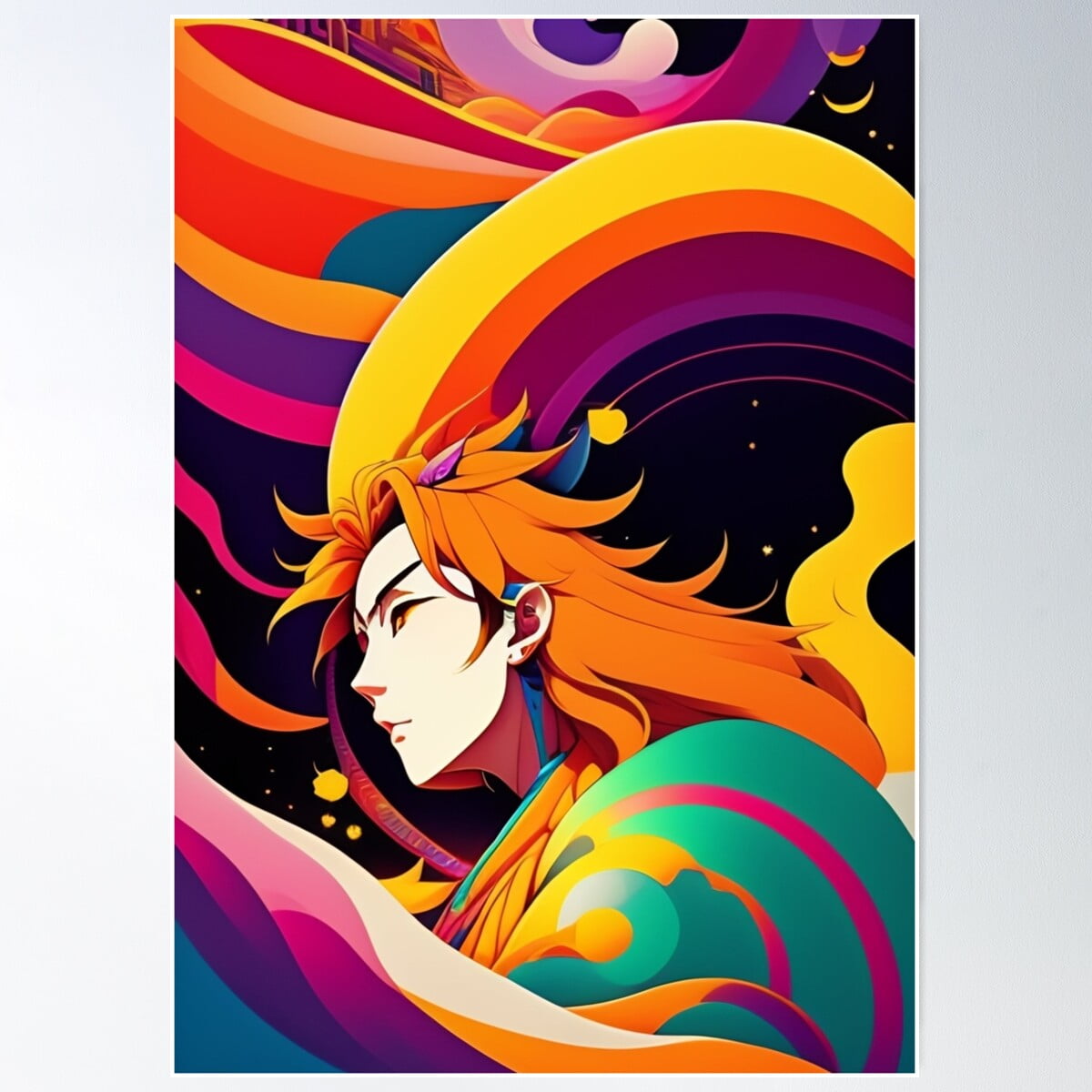 Beautiful Colorful Abstract Vector Illustration Digital Art Curls And ...