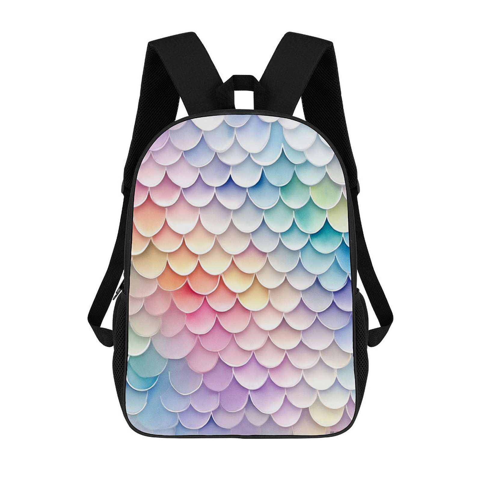 Beautiful Colorful Mermaid Scales Large Capacity Backpacks For ...