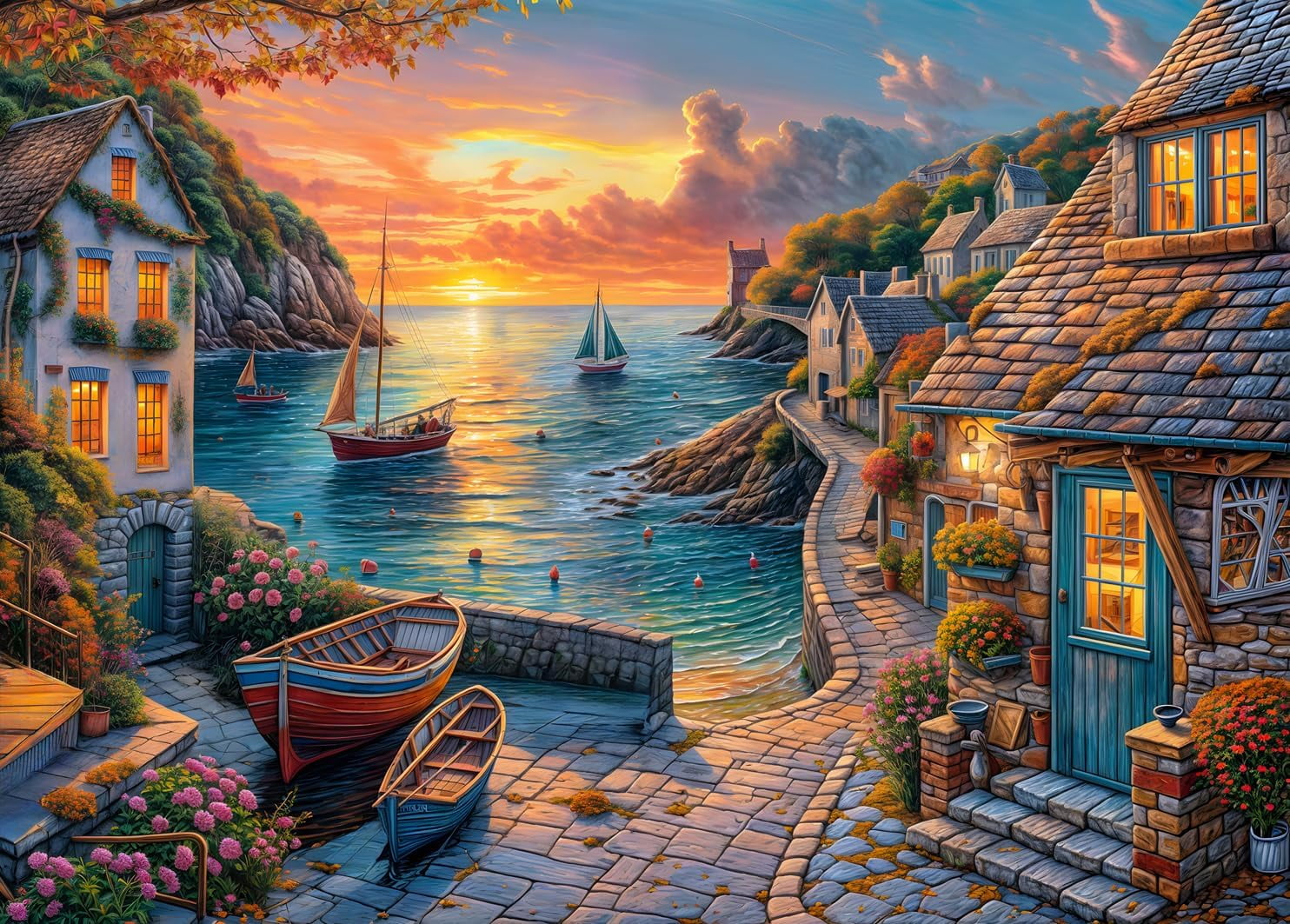 Beautiful Colorful Ocean 1000 Piece Jigsaw Puzzle for Adults, Vibrant ...