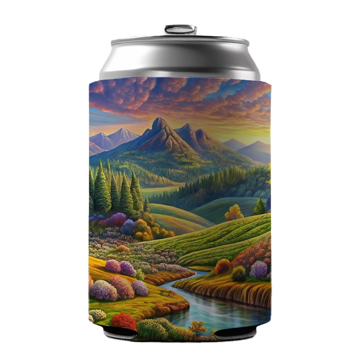 Beautiful Colorful Pastel Landscape Drink Beer Soda Insulated Sleeve ...