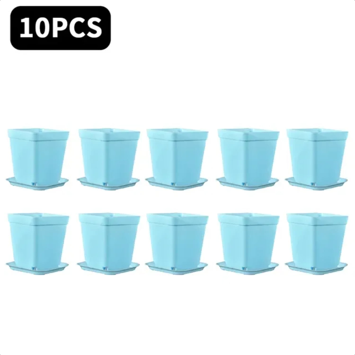 Beautiful Colorful Small Plastic Square Nursery Flower Pot with Pallet ...