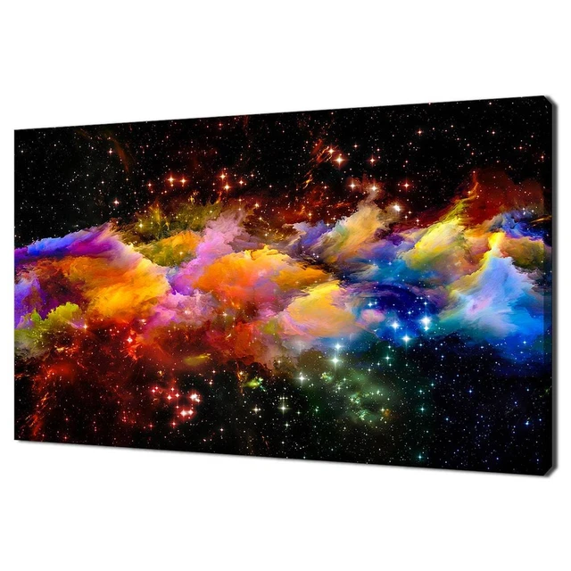 Beautiful Colourful Clouds Wall Art Home Decor Vintage Gift Living Room ...