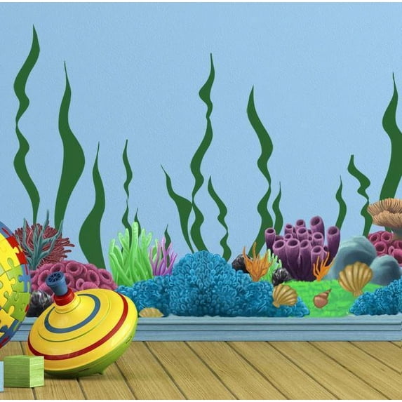 Create A Mural Coral Reef Wall Decor, Undersea Vinyl Decals with ...