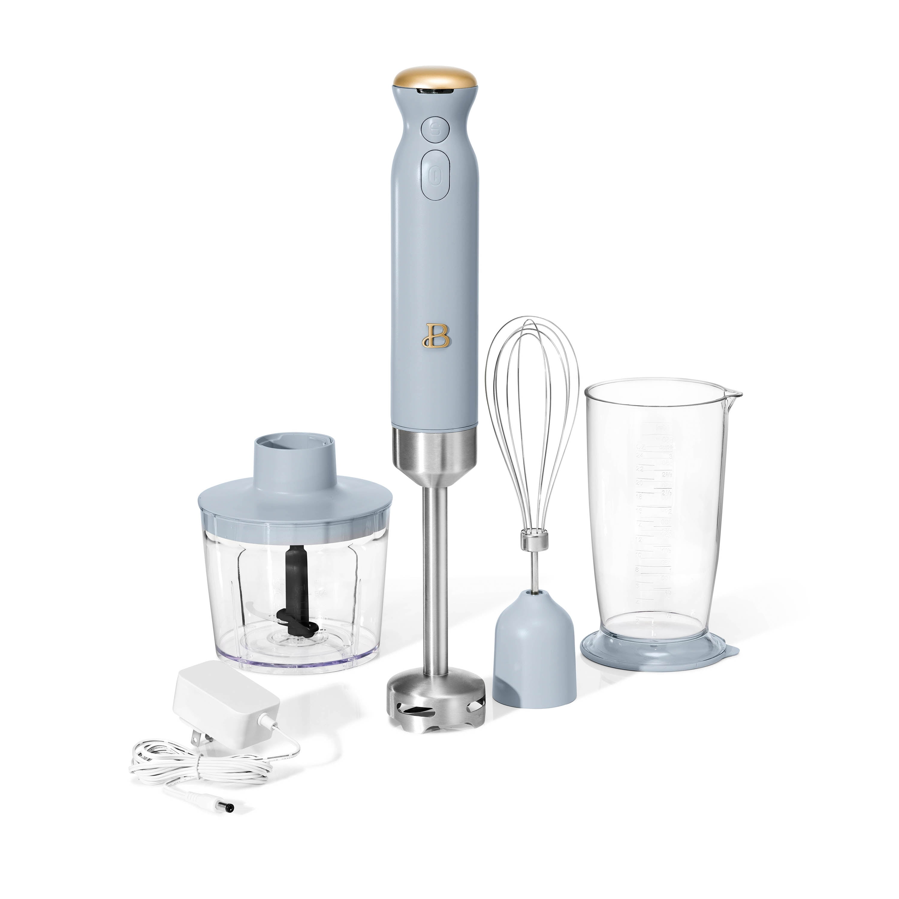 Beautiful Cordless Immersion Blender with Chopper, Whisk & Measuring ...