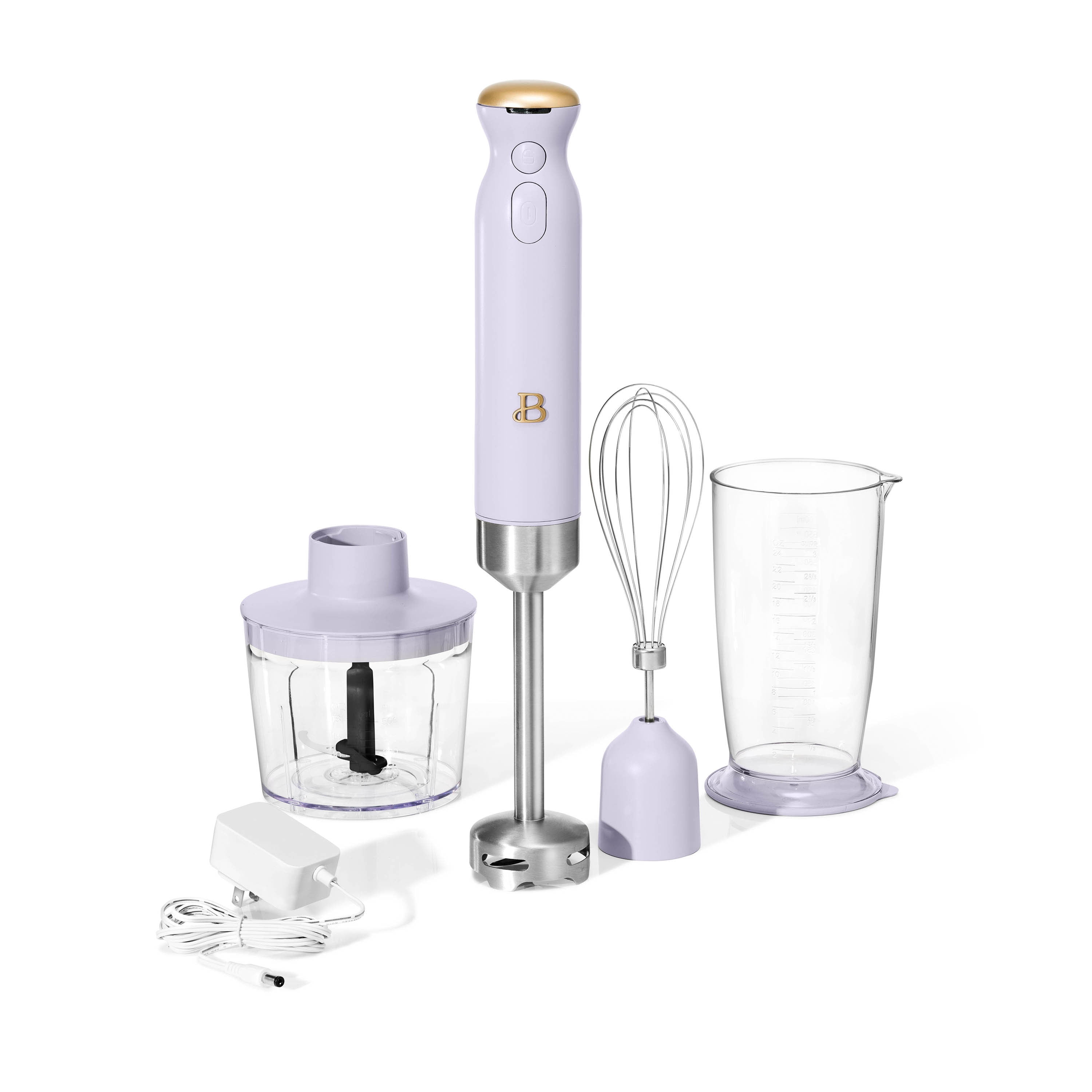 Beautiful Cordless Immersion Blender with Chopper, Whisk & Measuring ...