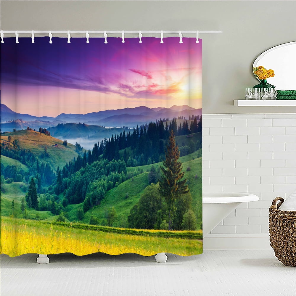 Beautiful Countryside Natural landscape Fabric Shower Curtain ...